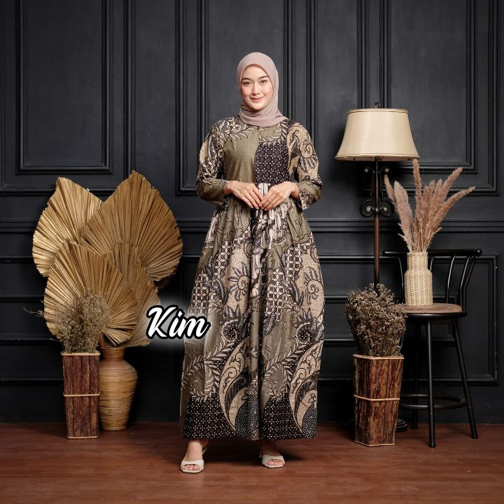Jual Rizky_collection2 - Baju Gamis Batik Wanita perampuan Modern Syar ...