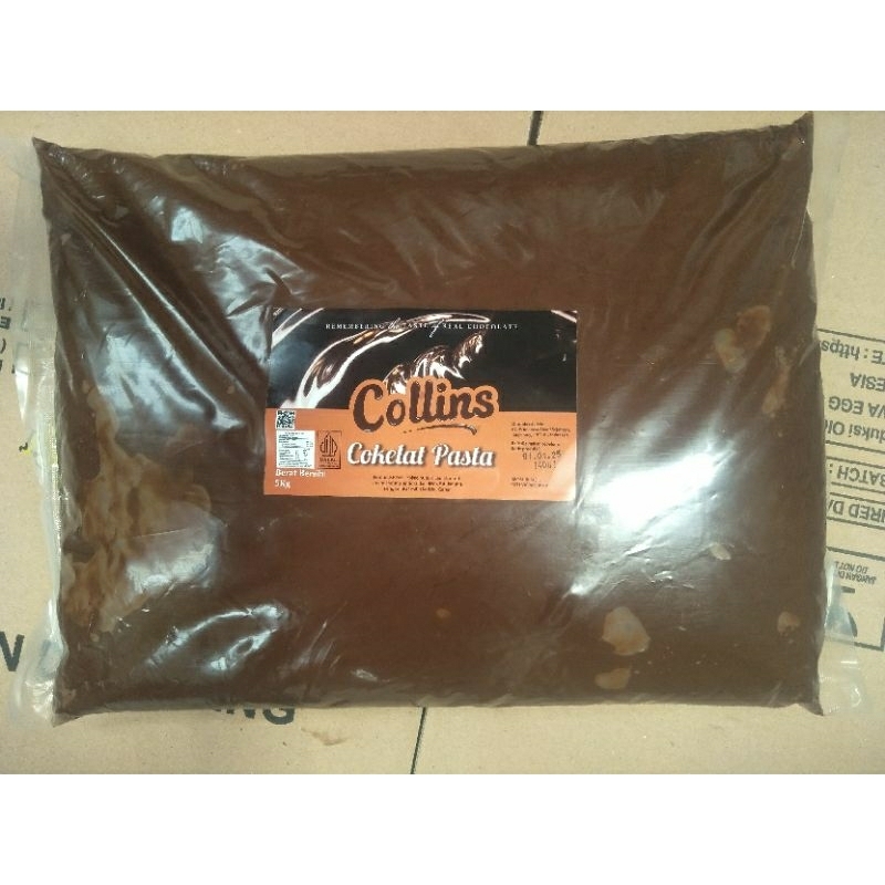 Jual COLLINS COKELAT PASTA, COKELAT FILLING, SELAI COKELAT 500g Kemasan ...