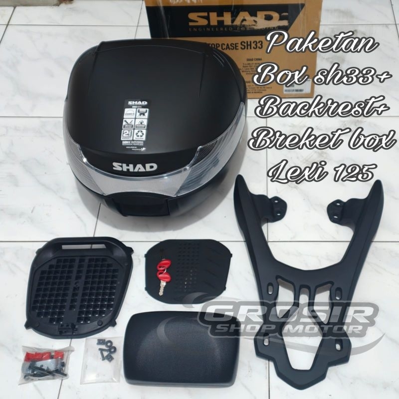 Jual Paketan Backrest shad sh33 plus Box shad sh33 plus Breket box Lexi ...