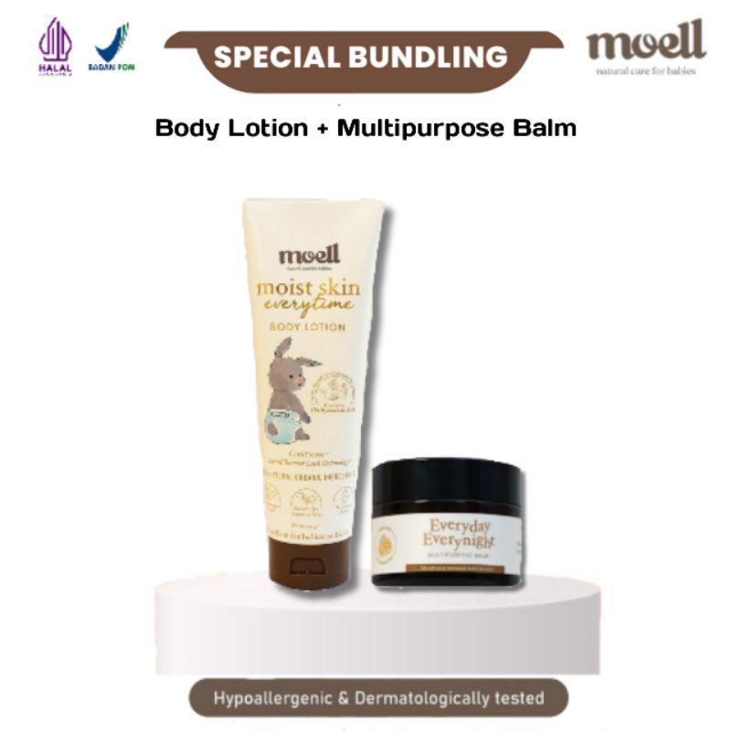 Jual Moell Special Bundling Body Lotion 185gr & Multipurpose Balm 30gr ...