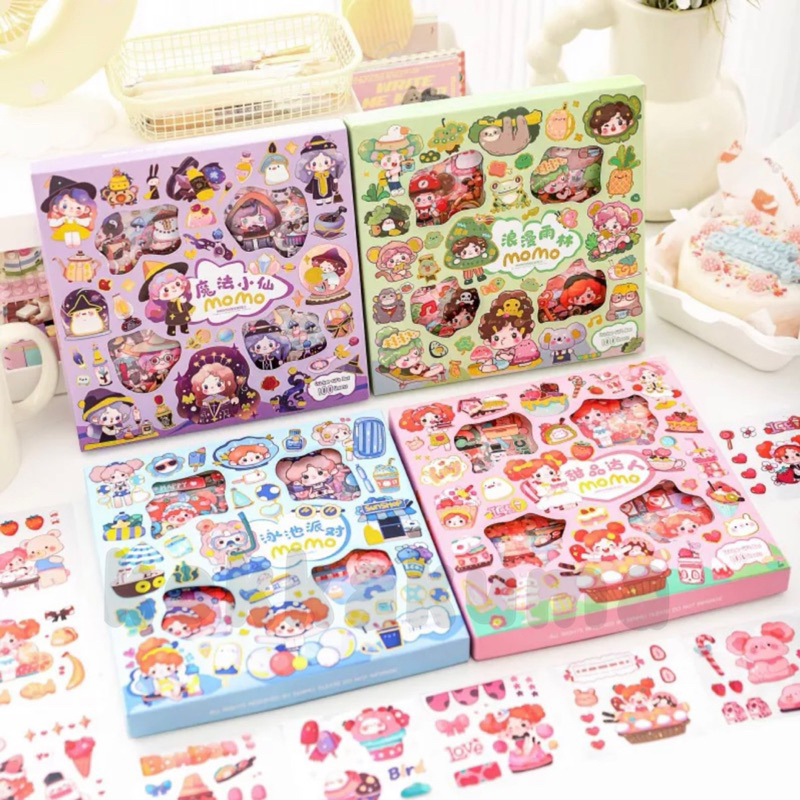 Jual ( KKM ) MOMO NEW MODERN Sticker Waterproof Aesthetic Karakter Anak ...