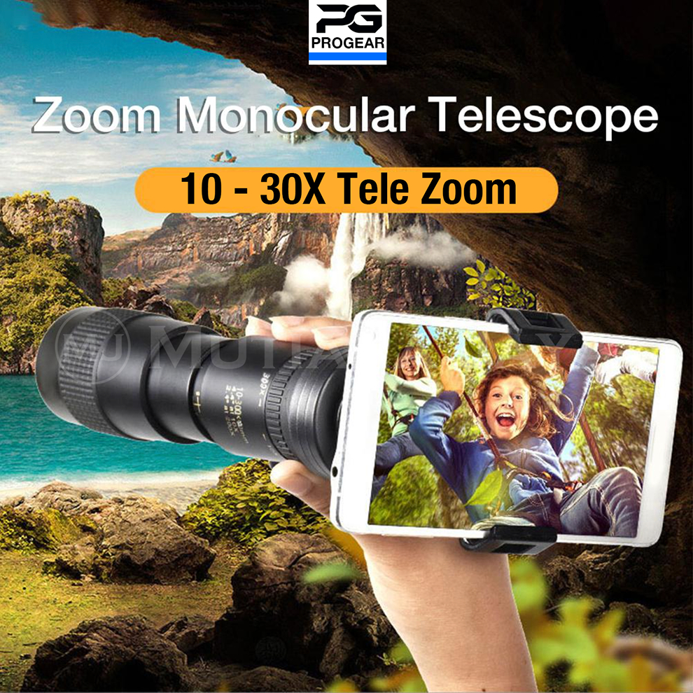 Jual PROGEAR 10-30X TELE ZOOM Lensa HP Moblie phone camera close up HD ...