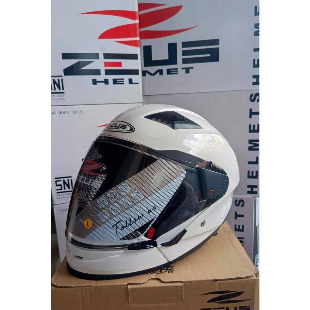 Jual Helm ZEUS ZS 611C (Double Visor) - Full & Half Face - White ...