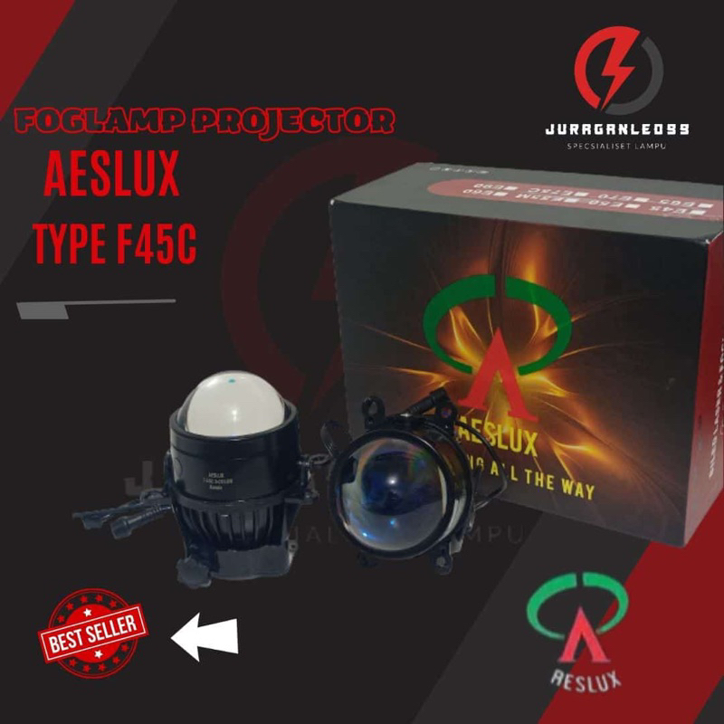 Jual Lampu foglamp Aeslux F45C Foglamp LED BILED 3 Color Bracket Honda ...
