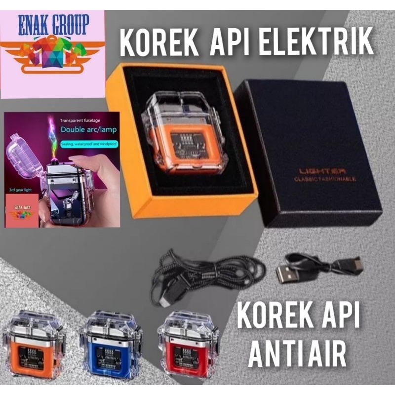 Jual COD-KOREK API TRANSPARAN ANTI AIR/KOREK API TUNGSTEN ELEKTRIK USB ...