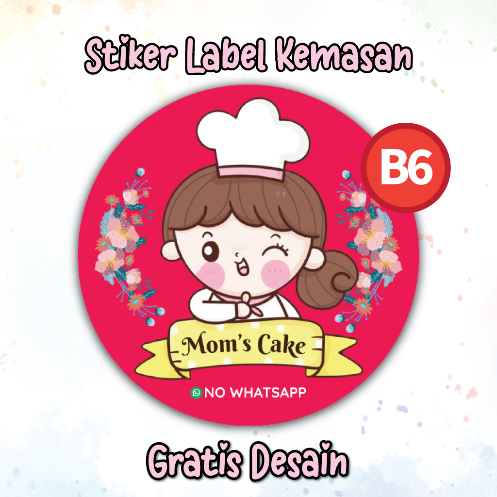 Jual Stiker Label Makanan Custom Logo Gratis Desain | Shopee Indonesia