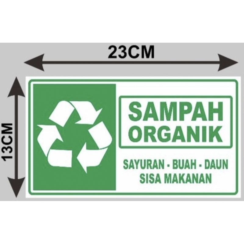 Jual Sticker Vinyl Penanda tempat Sampah B3, ANORGANIK,ORGANIK | Shopee ...