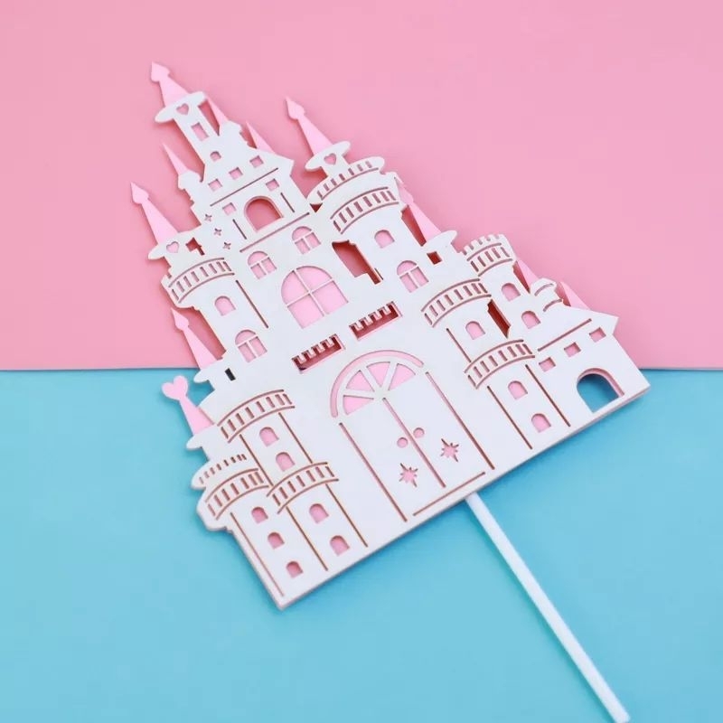 Jual Topper Castle Princess/ Hiasan Istana Untuk Dekorasi Kue Ulang ...
