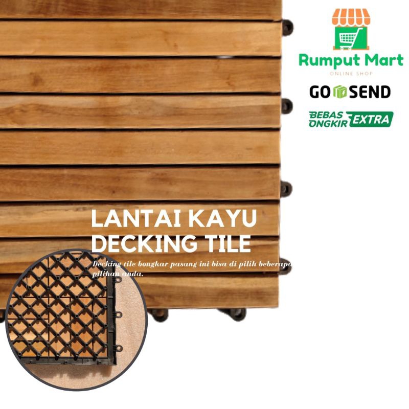 Jual Karpet kayu salur non purnish harga termurah 30 cm × 30 cm × 3 cm ...