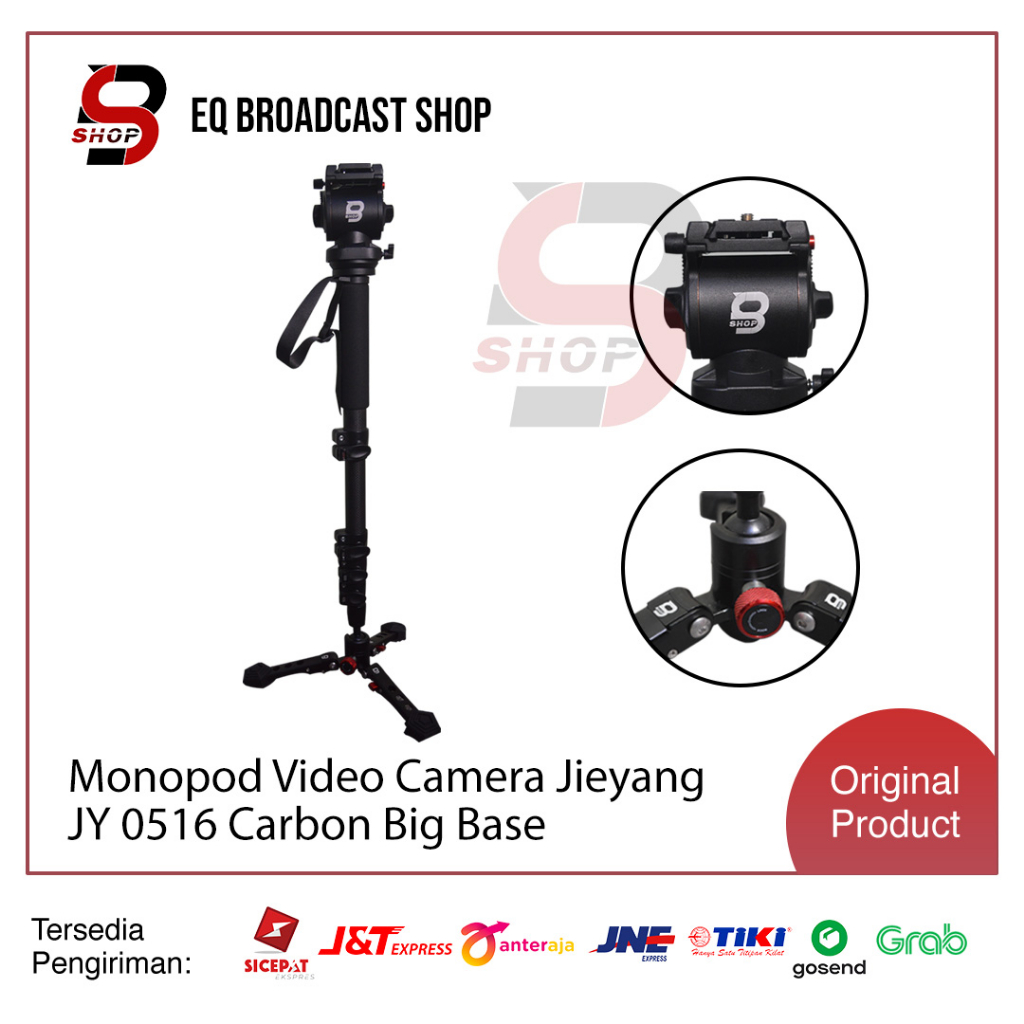 Jual Monopod Video Camera Jieyang JY 0516 Carbon | Shopee Indonesia