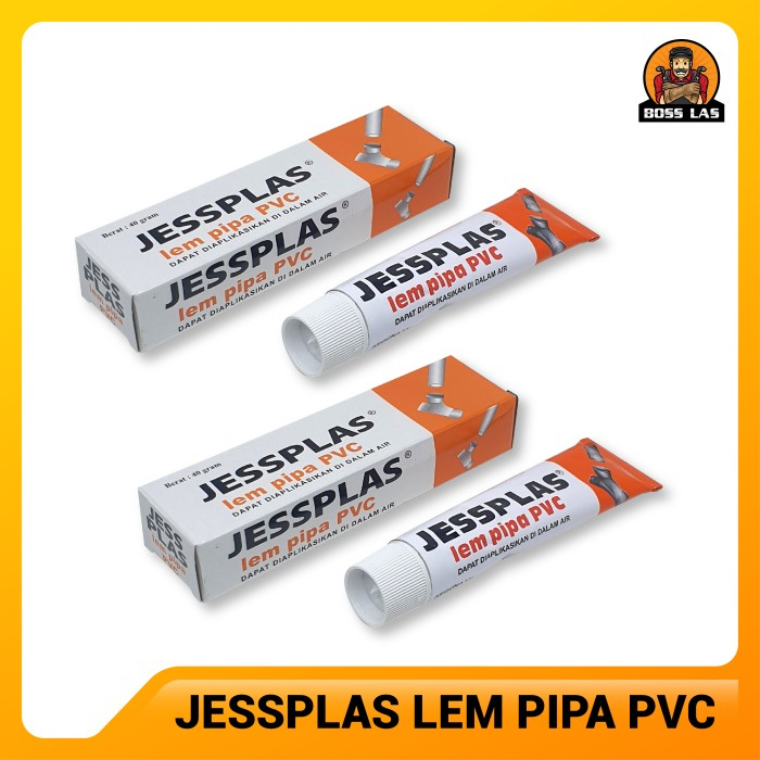 Jual JESSPLAS Lem Pipa PVC 40gr / Lem Paralon Tube 40 Gram Serbaguna ...