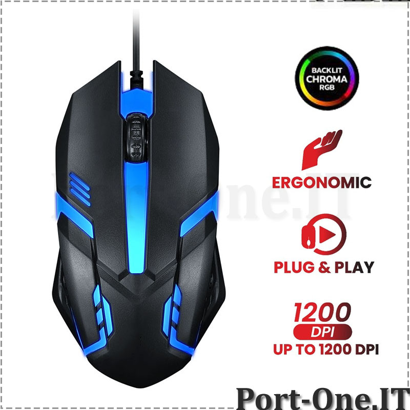 Jual Mouse Gaming RGB LED Ergonomic Desain X1 Gaming Mouse USB Wired ...