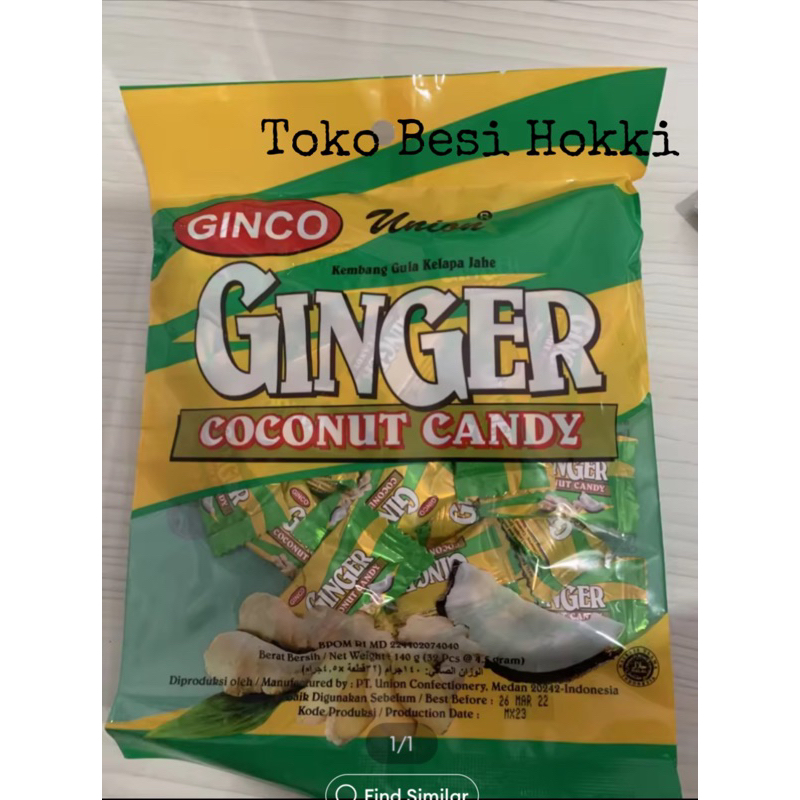 Jual Permen Ginger Coconut Candy / Bonbon Jahe / Permen Jahe | Shopee ...