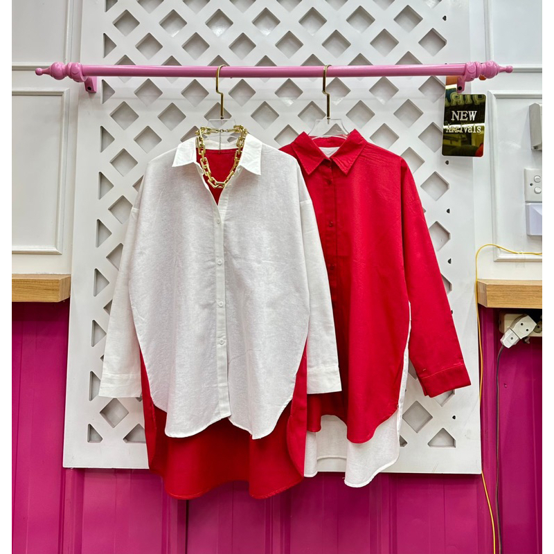 Jual Kemeja Khusus Merah Putih Linen Premium | Shopee Indonesia