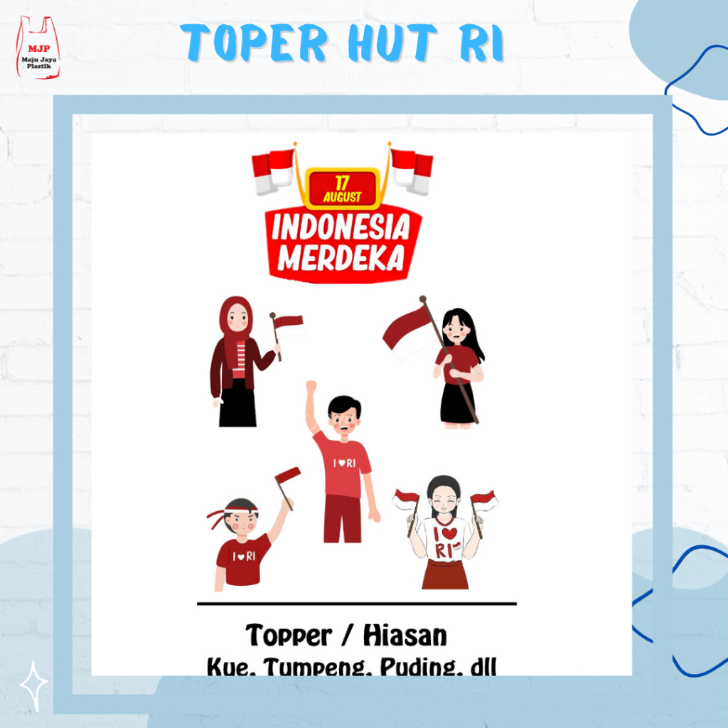 Jual TOPPER CAKE HIASAN KUE ULANG TAHUN TUMPENGAN TEMA 17AN 17 AGUSTUS ...