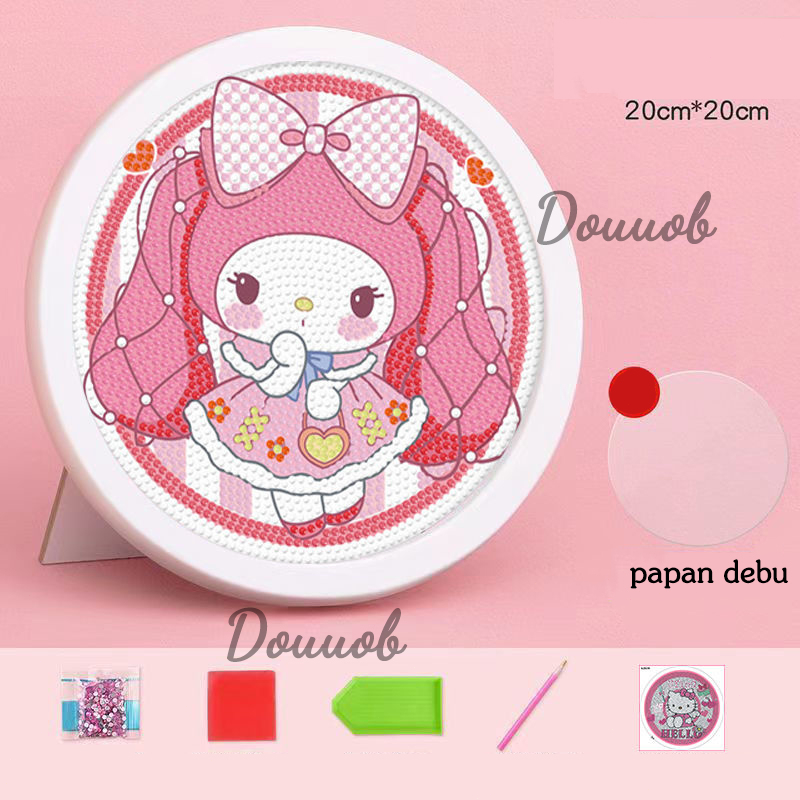 Jual Sanrio Round frame Diamondpainting set lengkap diy + Bingkai foto ...