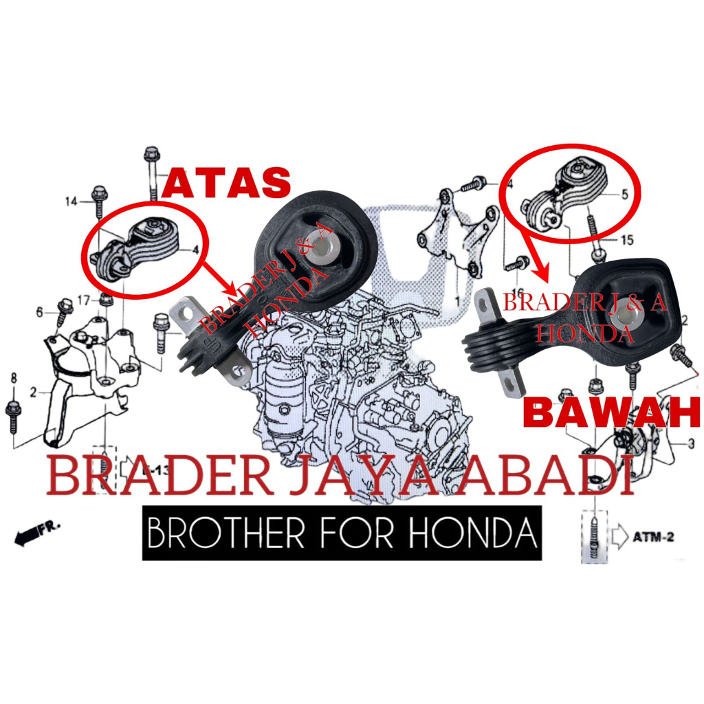 Jual ENGINE MOUNTING ATAS BAWAH BANGKU MESIN MATIC CRV GEN 4 RM1 2013 ...