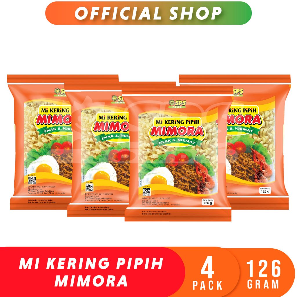 Jual Mimora Mi Kering Pipih Renteng 126 Gr (4 Pack) | Shopee Indonesia