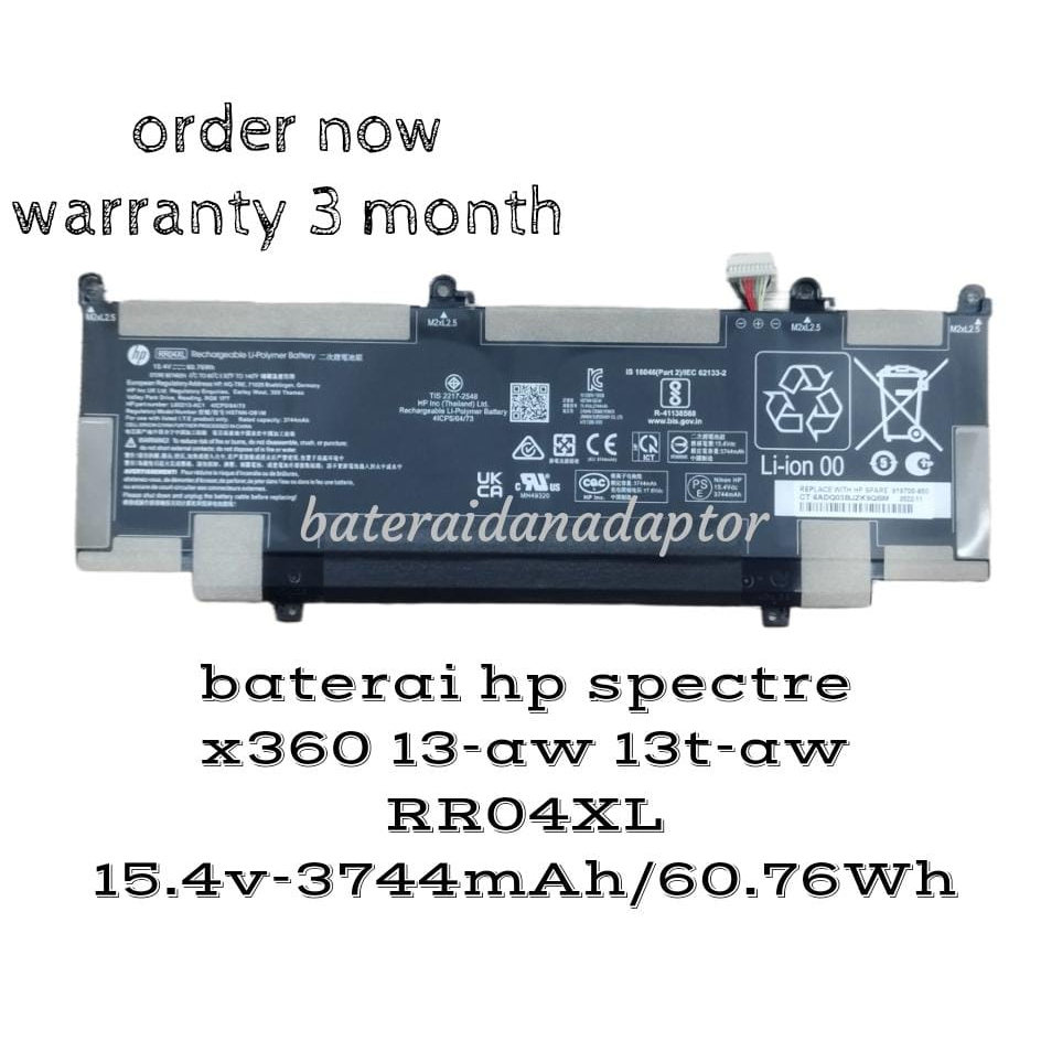 Jual Baterai Hp Spectre X360 13-AW 13T-AW RR04XL | Shopee Indonesia
