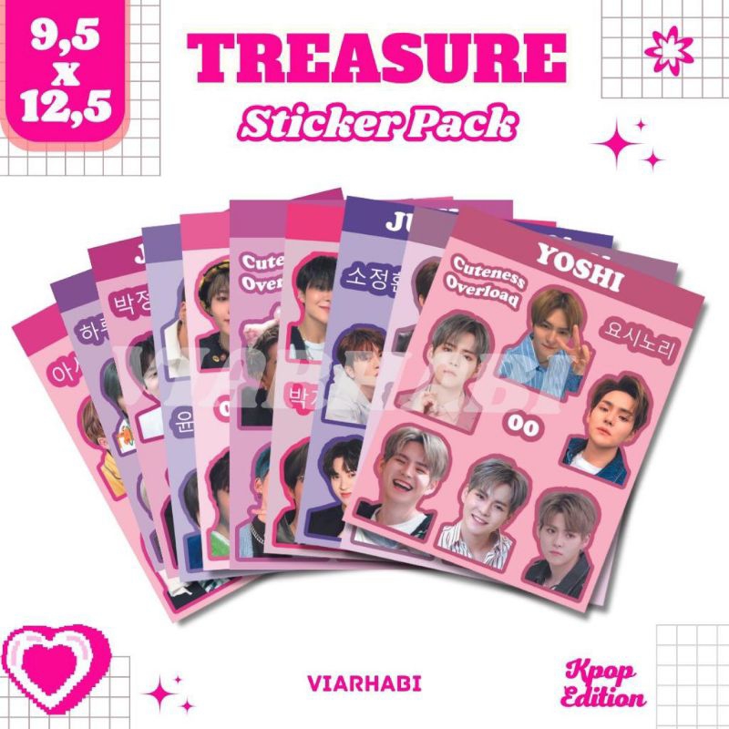 Jual [READY STOCK] STIKER TREASURE COLORFUL NO CUTTING EDITION// STIKER KPOP MURAH// FREEBIES ...