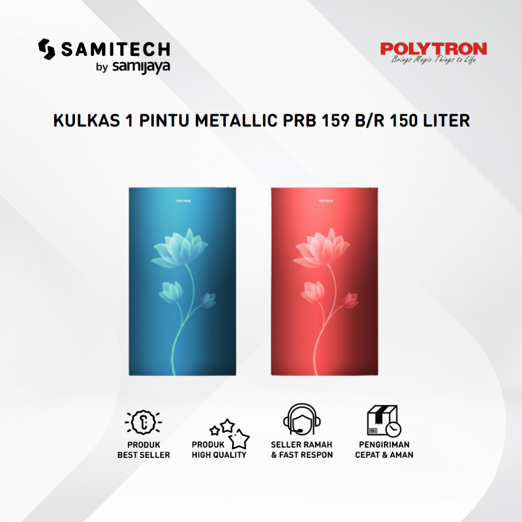 Jual KULKAS 1 PINTU POLYTRON PRB-159 / PRB 159 KAPASITAS 150 LITER ...