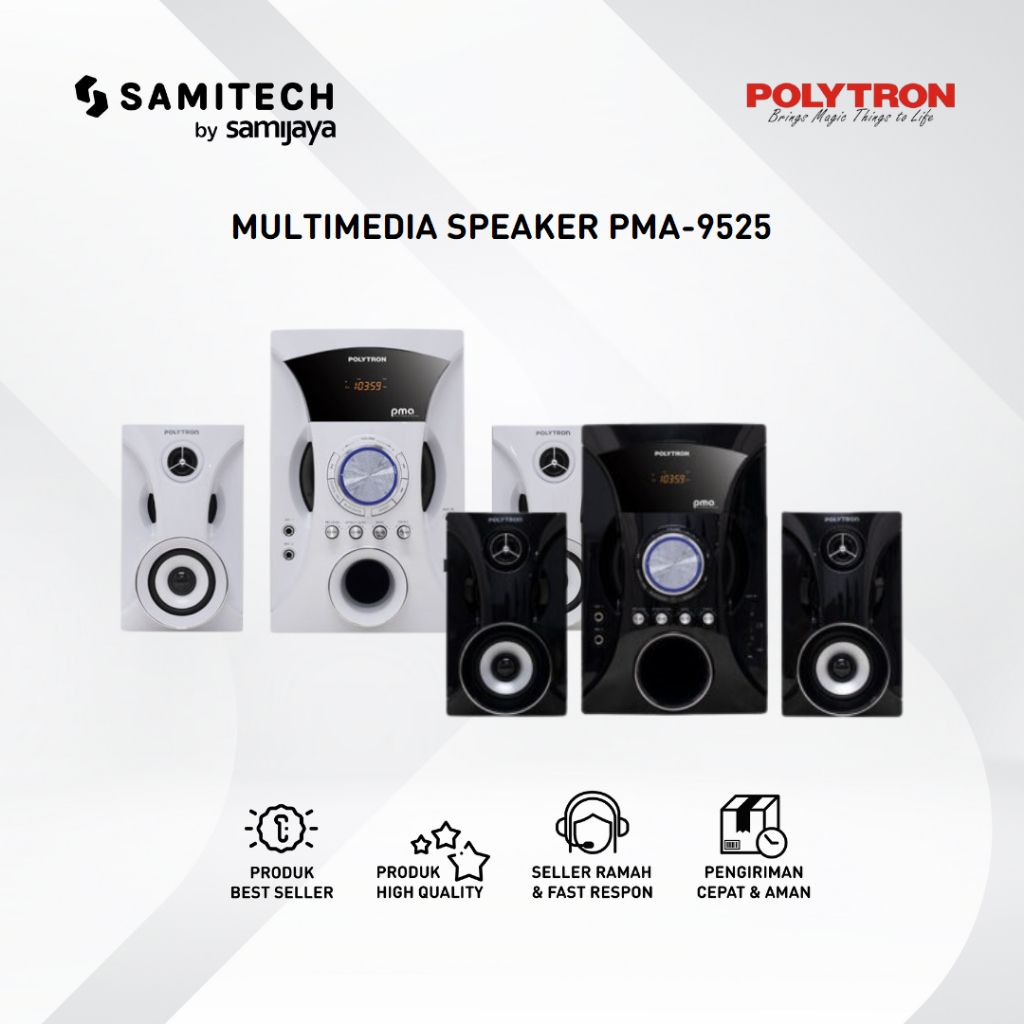 Jual SPEAKER POLYTRON PMA 9525/W BLUETOOTH SPEAKER MULTIMEDIA KARAOKE ...