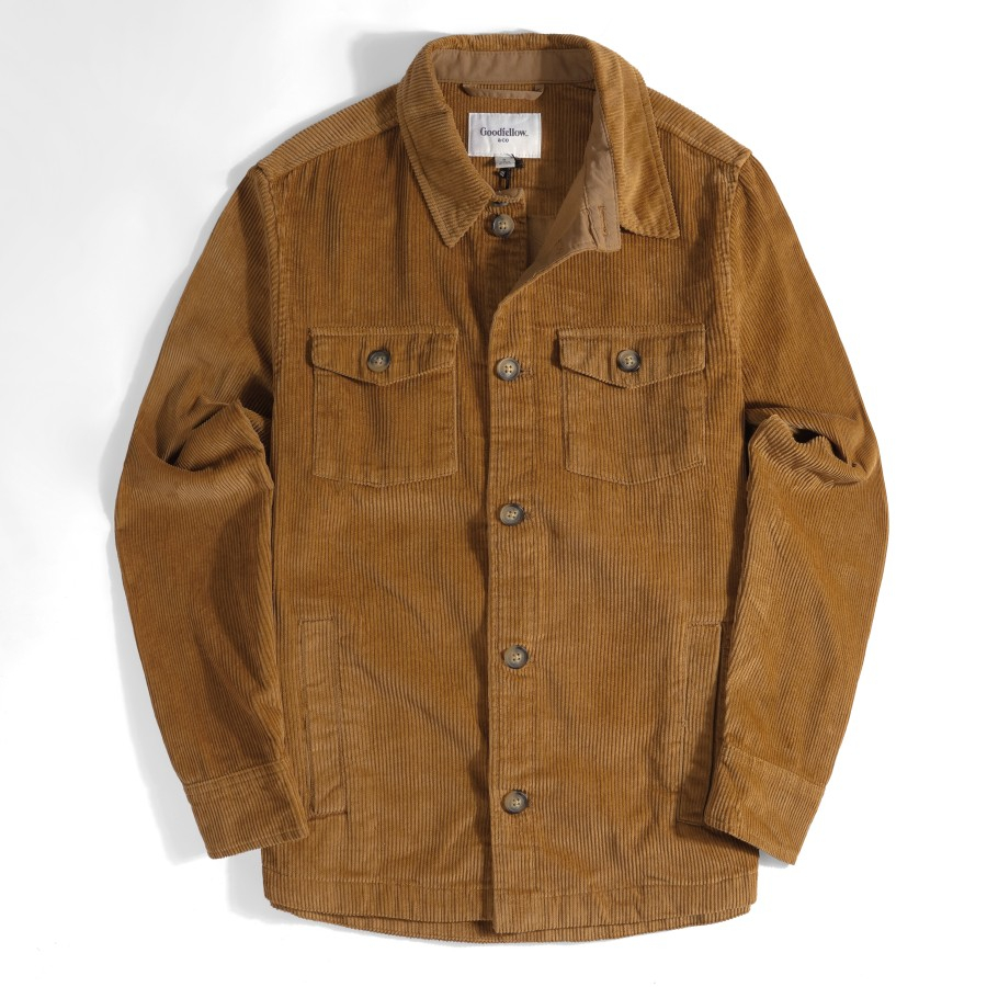 Jual Jaket Goodfellow Corduroy Mens Trucker Jacket Brown | Shopee Indonesia