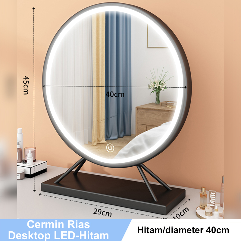 Jual 50CM Cermin Rias Lampu LED Cermin Rias Bulat Cermin Minimalis ...
