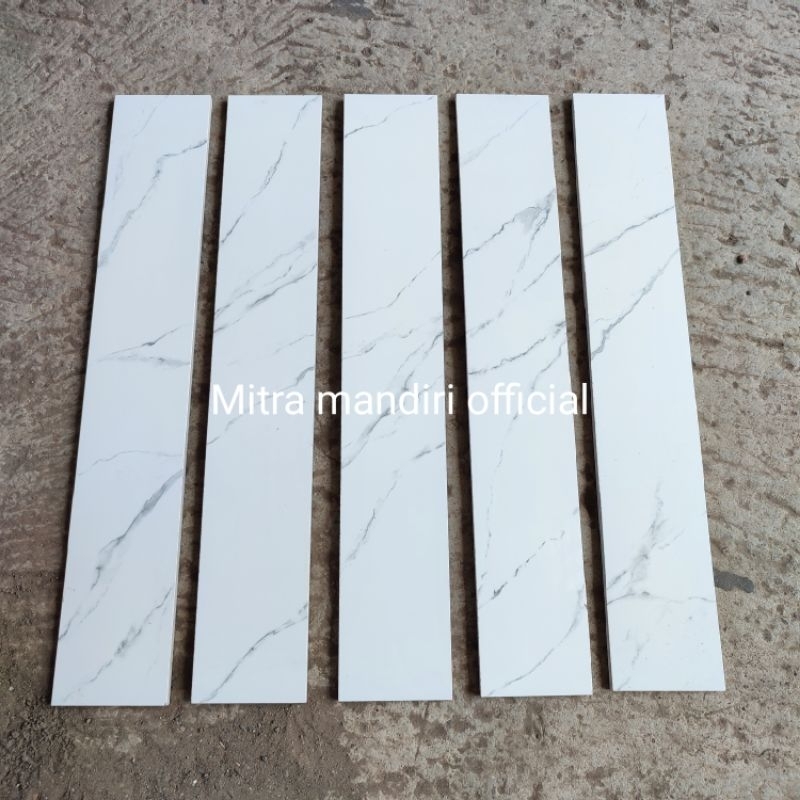 Jual List plint granite 10x60 / 15x60 Allegra white | Shopee Indonesia