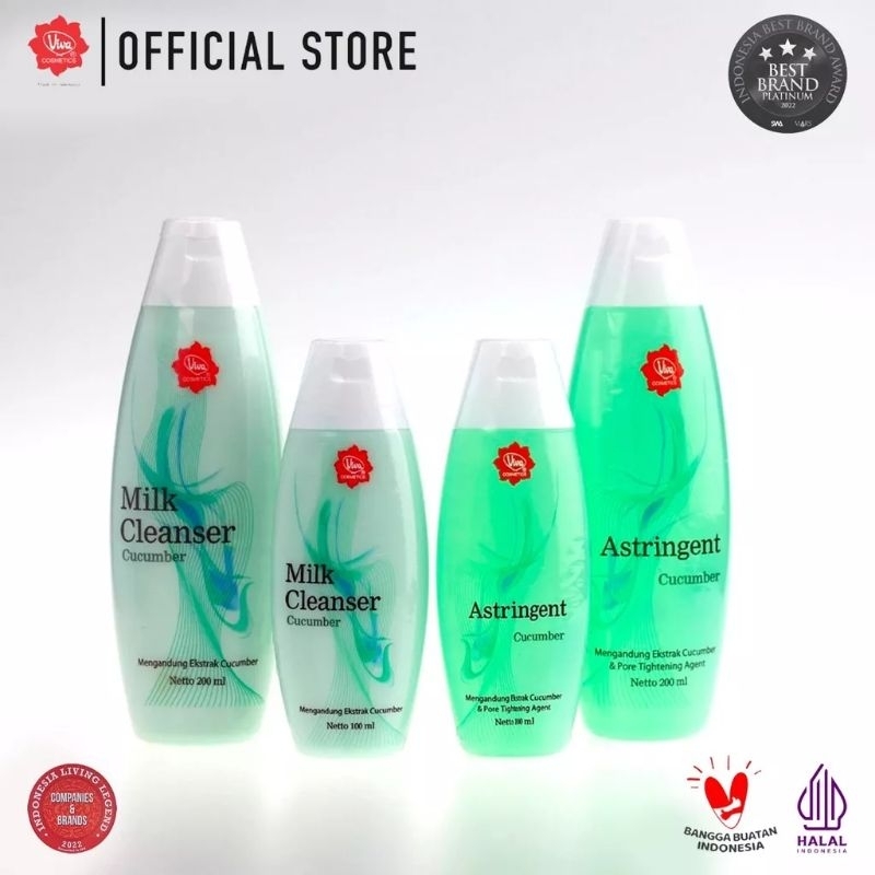 Jual 𝗩𝗜𝗩𝗔 Astringent Cucumber 100 & 200 ml 𝗠𝗖𝗡 | Shopee Indonesia