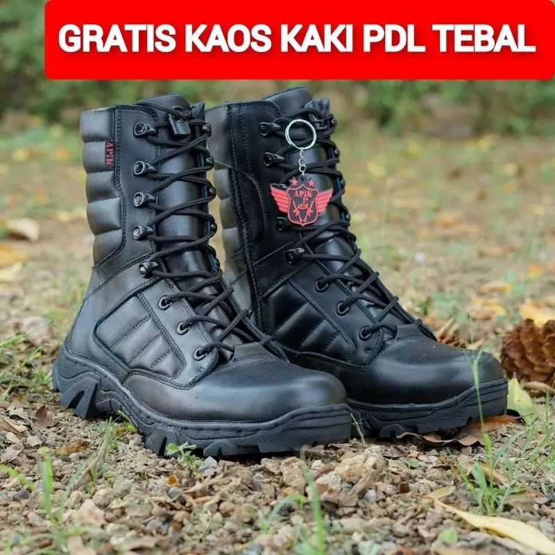 Jual SEPATU PDL PASKHAS BAHAN KULIT SAPI ASLI MERK APIK SEPATU PDL ...