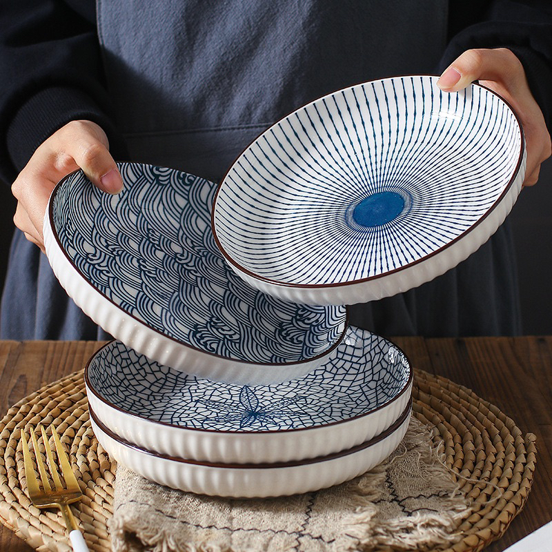 Jual Piring Mangkok Saji Keramik Ala Jepang diameter 18 cm / Piring ...