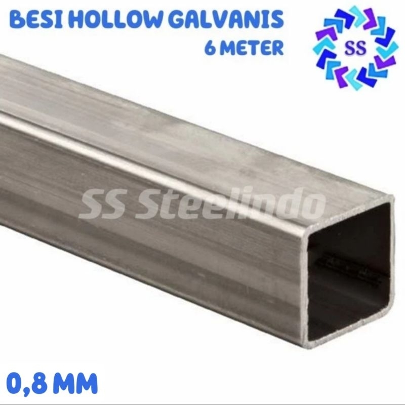 Jual BESI HOLLOW-KOTAK GALVANIS 0,8MM 6 METER | Shopee Indonesia