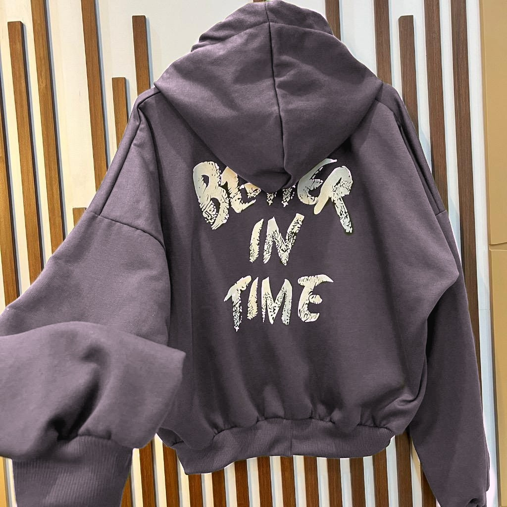Jual XXL BETTER IN TIME ZIPPER JAKET HOODIE JUMPER UNISEX - JAKET HODIE ...