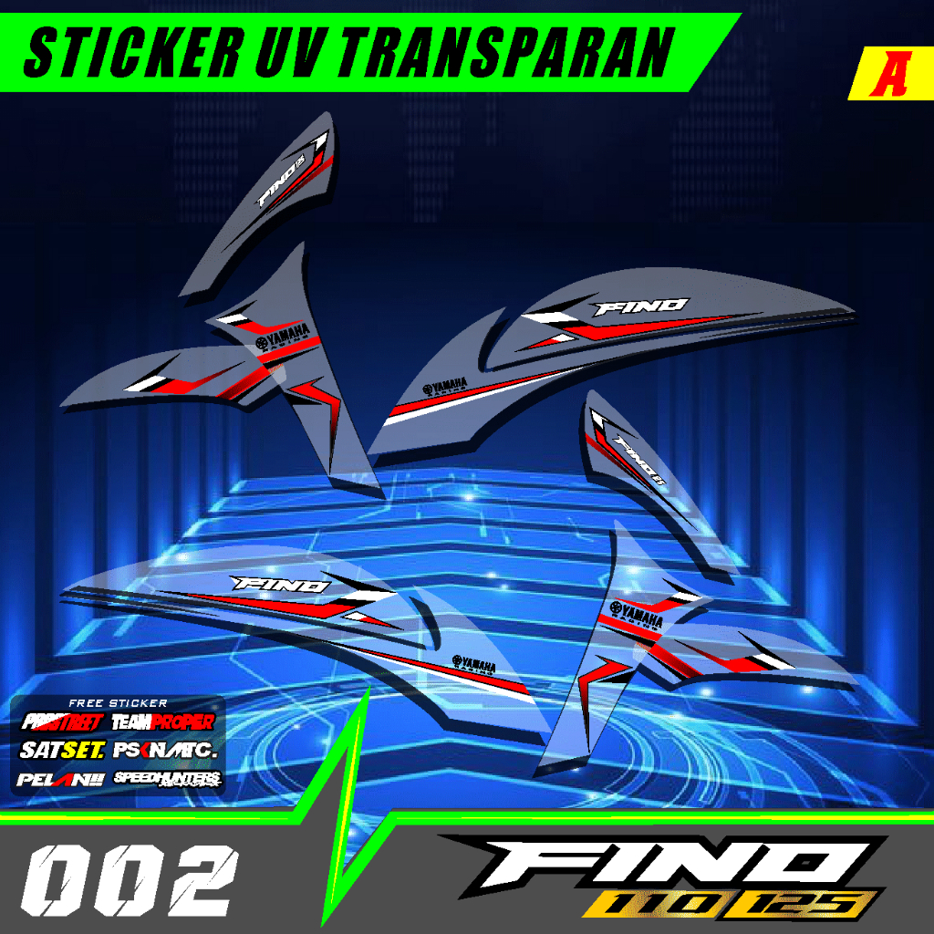 Jual Sticker Decal Striping Transparan Yamaha FINO FI NEW 125 Aksesoris ...