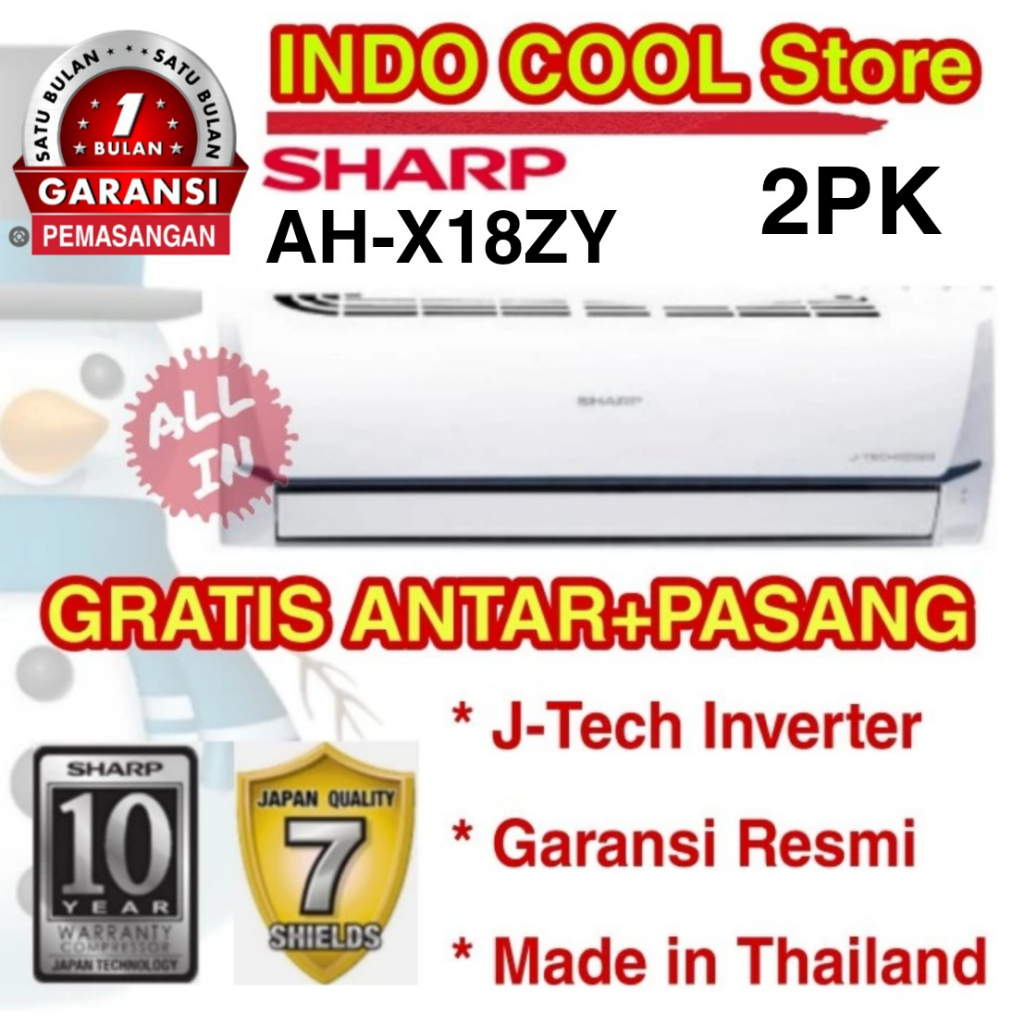 Jual Ac Sharp Split 2 PK Inverter AH-X18ZY | Shopee Indonesia