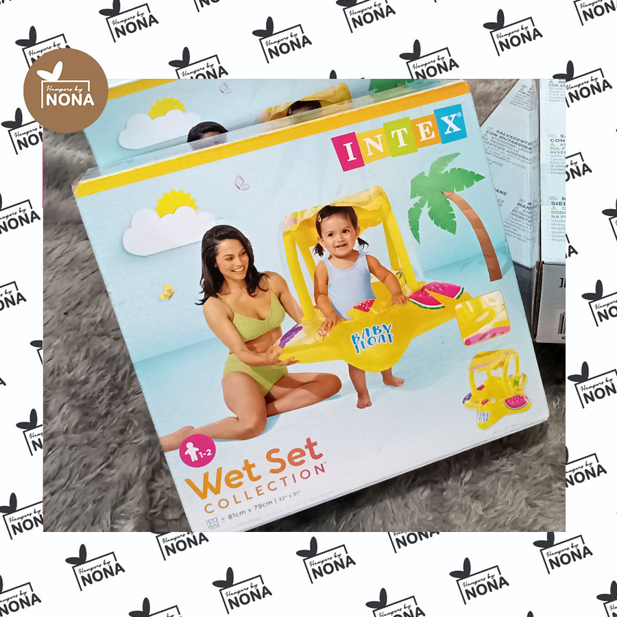 Jual Ban Renang Bayi Duduk Dengan Pelindung UV | INTEX 56573 Baby Kiddie Float Kanopi | Shopee ...