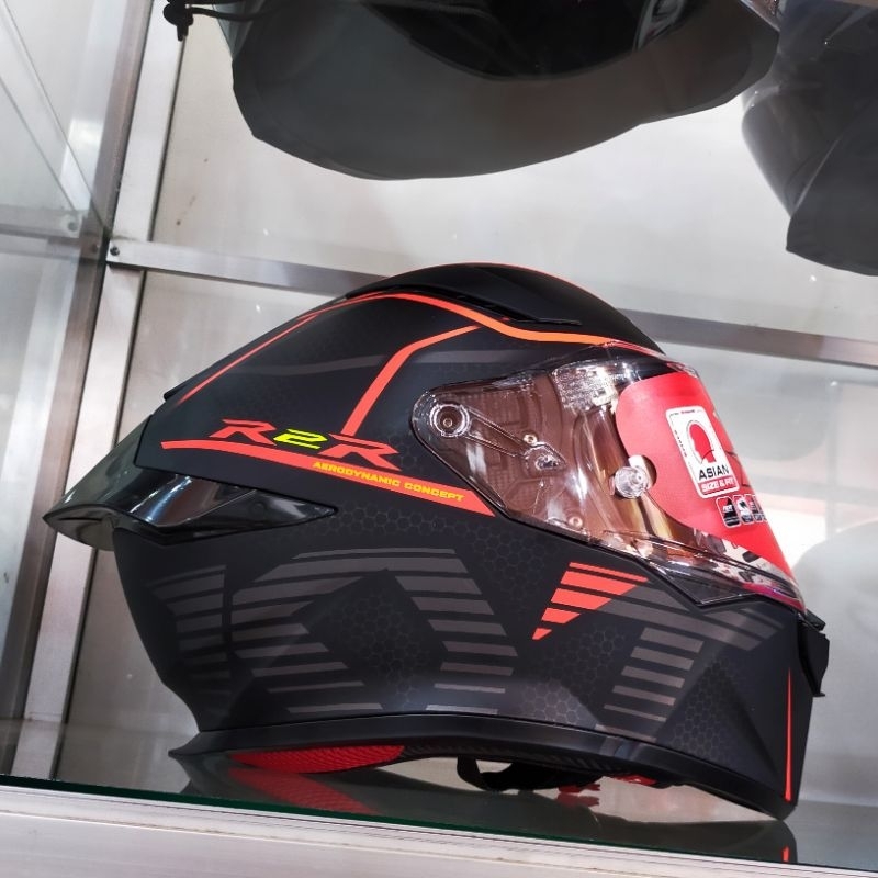 Jual helm fullface kyt r2r concept black red baru | Shopee Indonesia