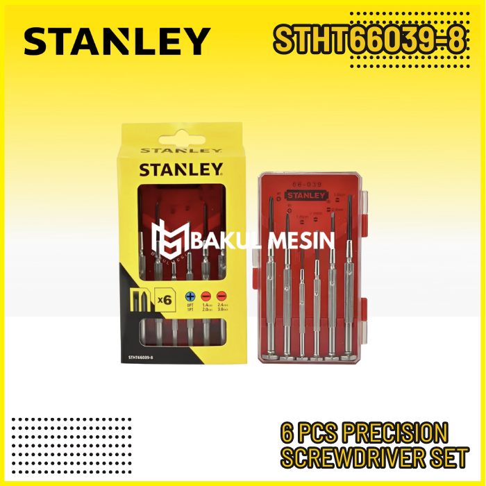 Jual STANLEY STHT66039-8 obeng set mini 6PCS Precision Screwdriver Set ...