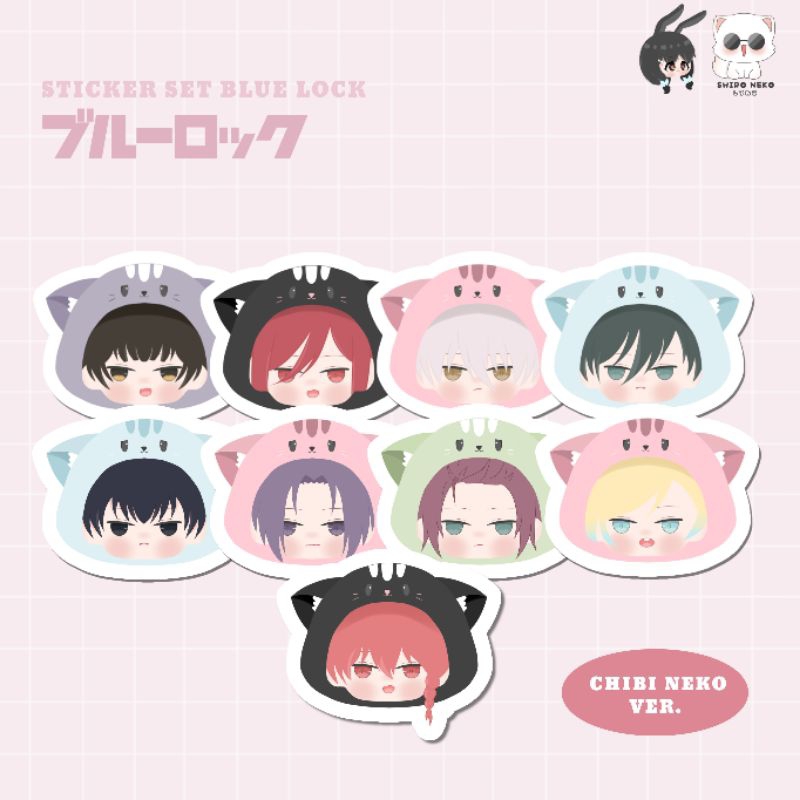 Jual sticker set anime blue lock chibi neko ver | Shopee Indonesia