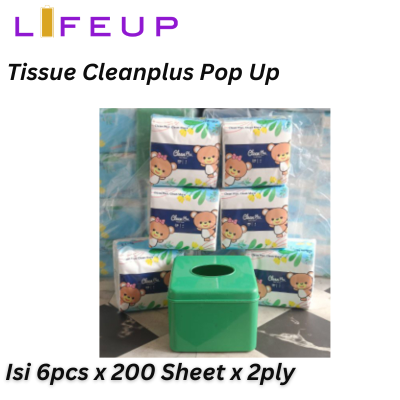 Jual Clean Plus Pop Up 200's x 2ply Tissue Pop Up / Tissue Wajah isi 6 ...