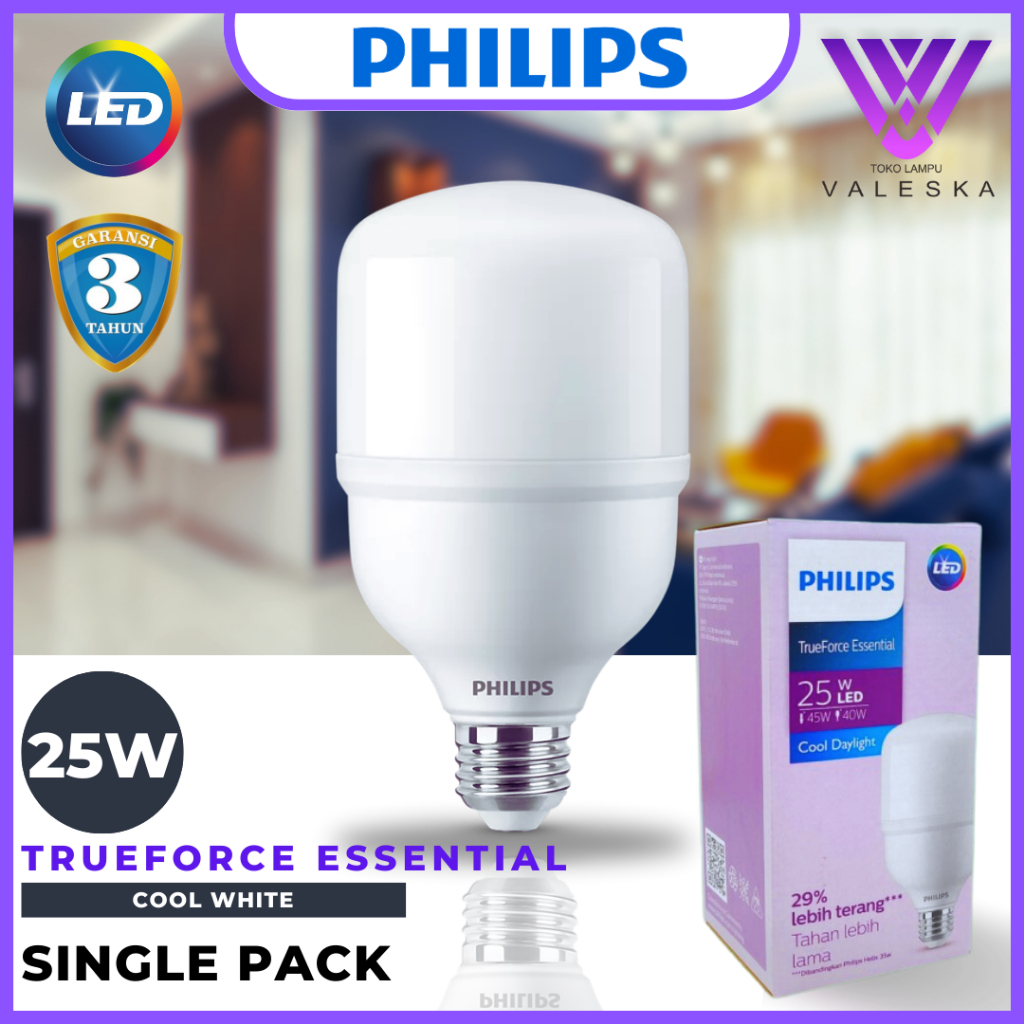 Jual Lampu Philips LED Trueforce Essential 25Watt Ess TForce 25W Lampu Kapsul 25 W Putih 6500K ...