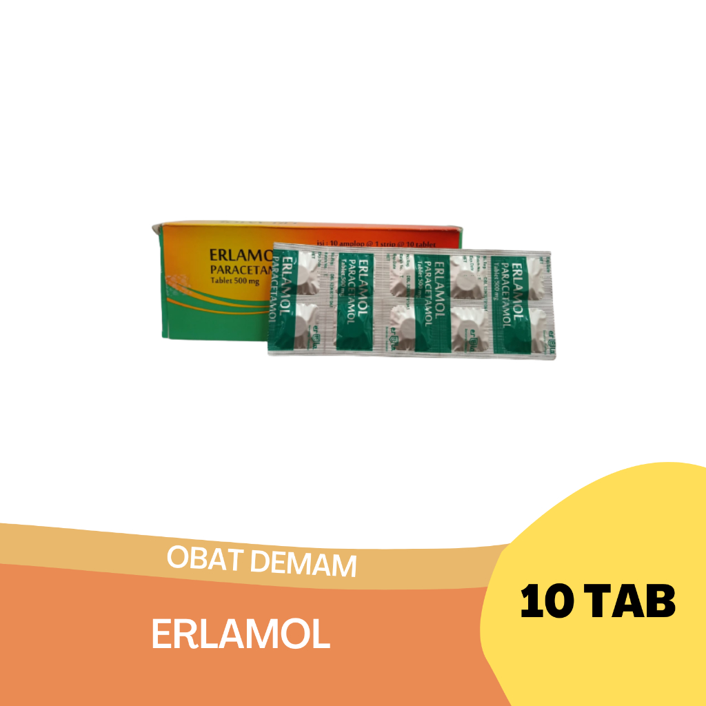 Jual ERLAMOL PARACETAMOL 500MG 1 STRIP ISI 10TAB | Shopee Indonesia