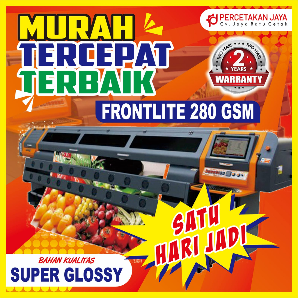 Jual CETAK SPANDUK / BANNER FRONTLITE 280GSM SUPER GLOSSY KUALITAS ...