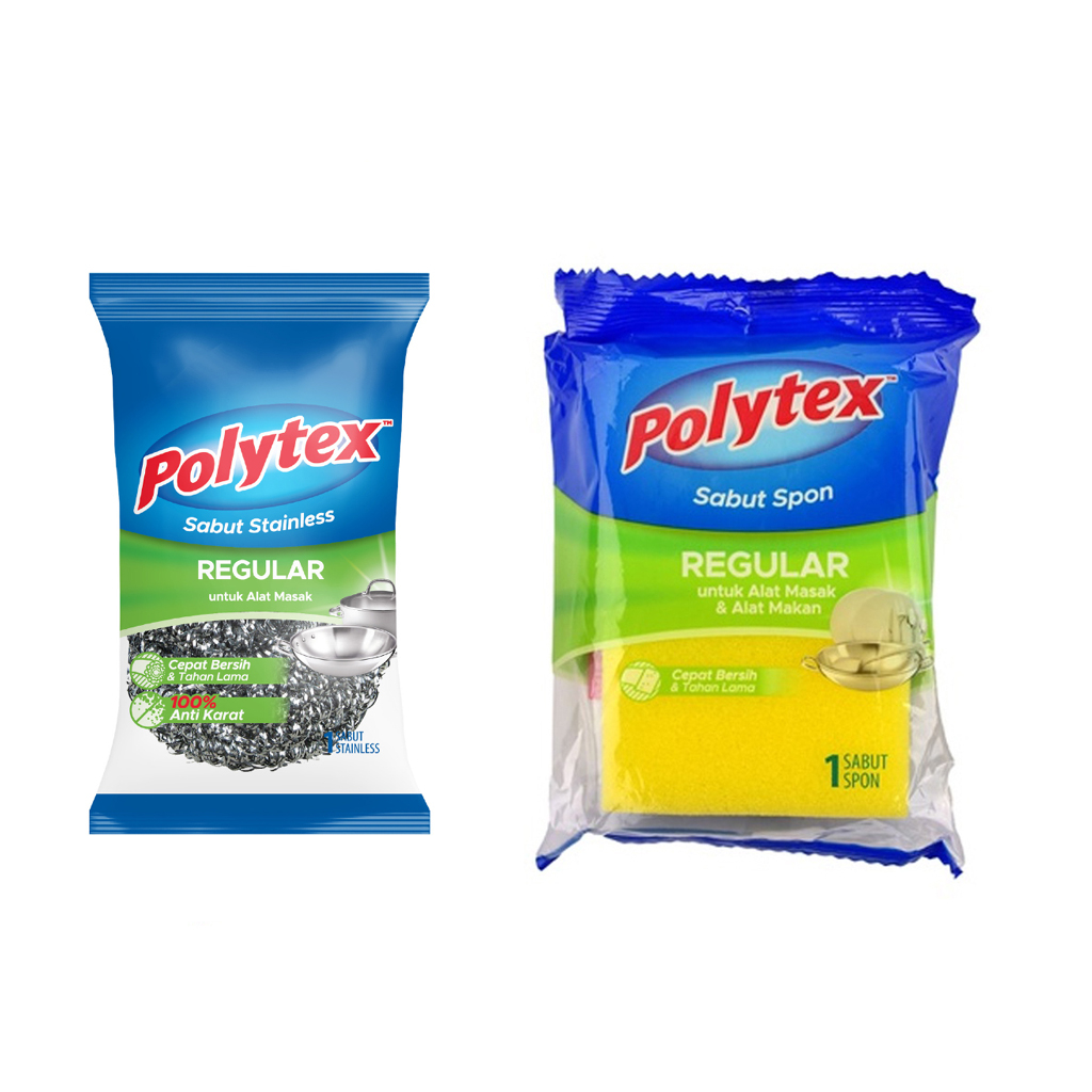 Jual Polytex Sabut Cuci Piring Regular | Stanless | Spon Jumbo 1 pcs | Shopee Indonesia