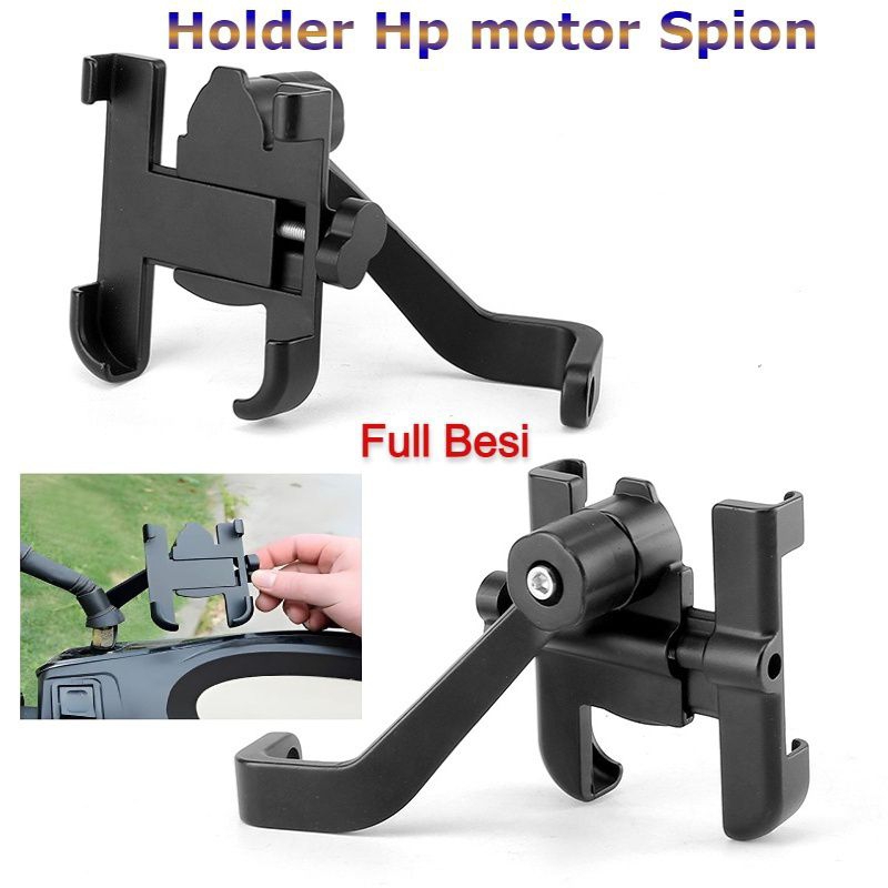 Jual holder hp motor full besi spion motor universal original bahan ...