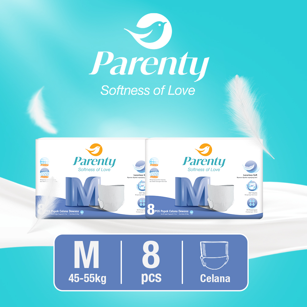 Jual [2 PACK] PARENTY Adult Pants Soft Diapers Size M/L/XL Popok Celana ...