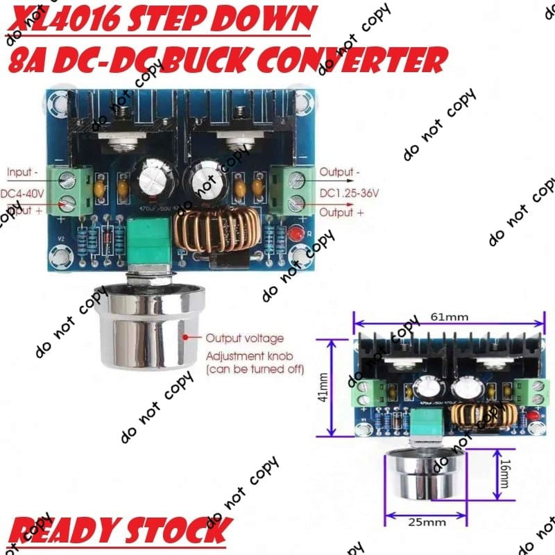 Jual XL4016 Step Down 8A DC-DC Buck Converter XH-M401 XL 4016 | Shopee Indonesia