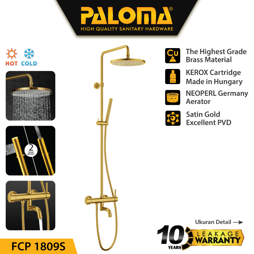 Jual PALOMA FCP 1809 Shower Tiang Set Column Keran Mandi Kran Panas ...