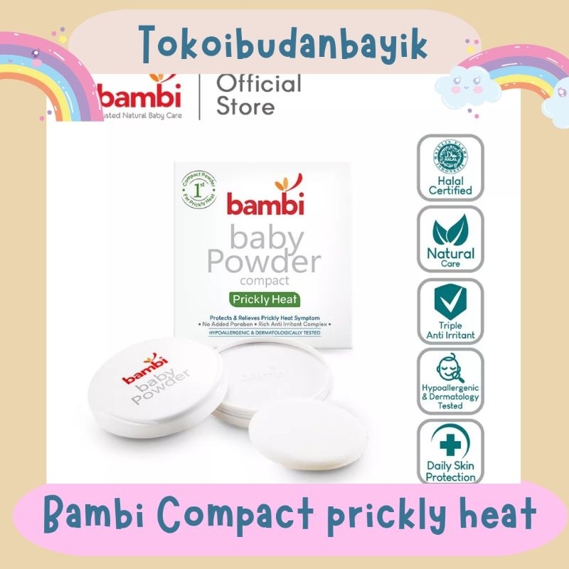 Jual Bambi Baby Powder Compact Prickly Heat untuk gatal dan biang ...